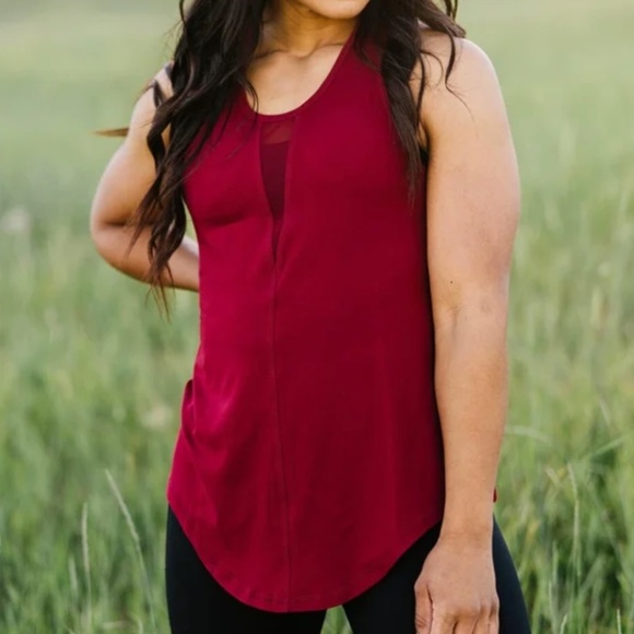 ZYIA | Tops | Zyia Active Cranberry Effortless Tank | Poshmark